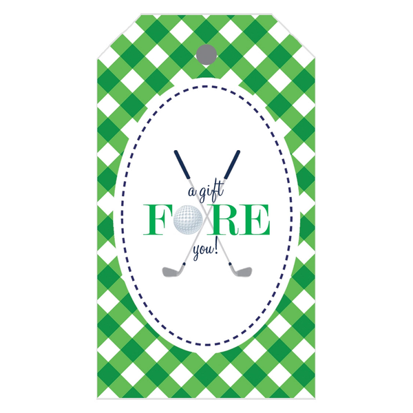 Gingham Golf Gift Tags, S/10 – Vivid Hue Home